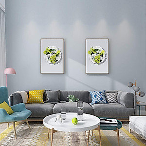 14'' Flower Wreath Small Hydrangea & Green Leaves Wreath with Real Grapevine for Front Door Windows Porch Home Window Wall Garden Decor