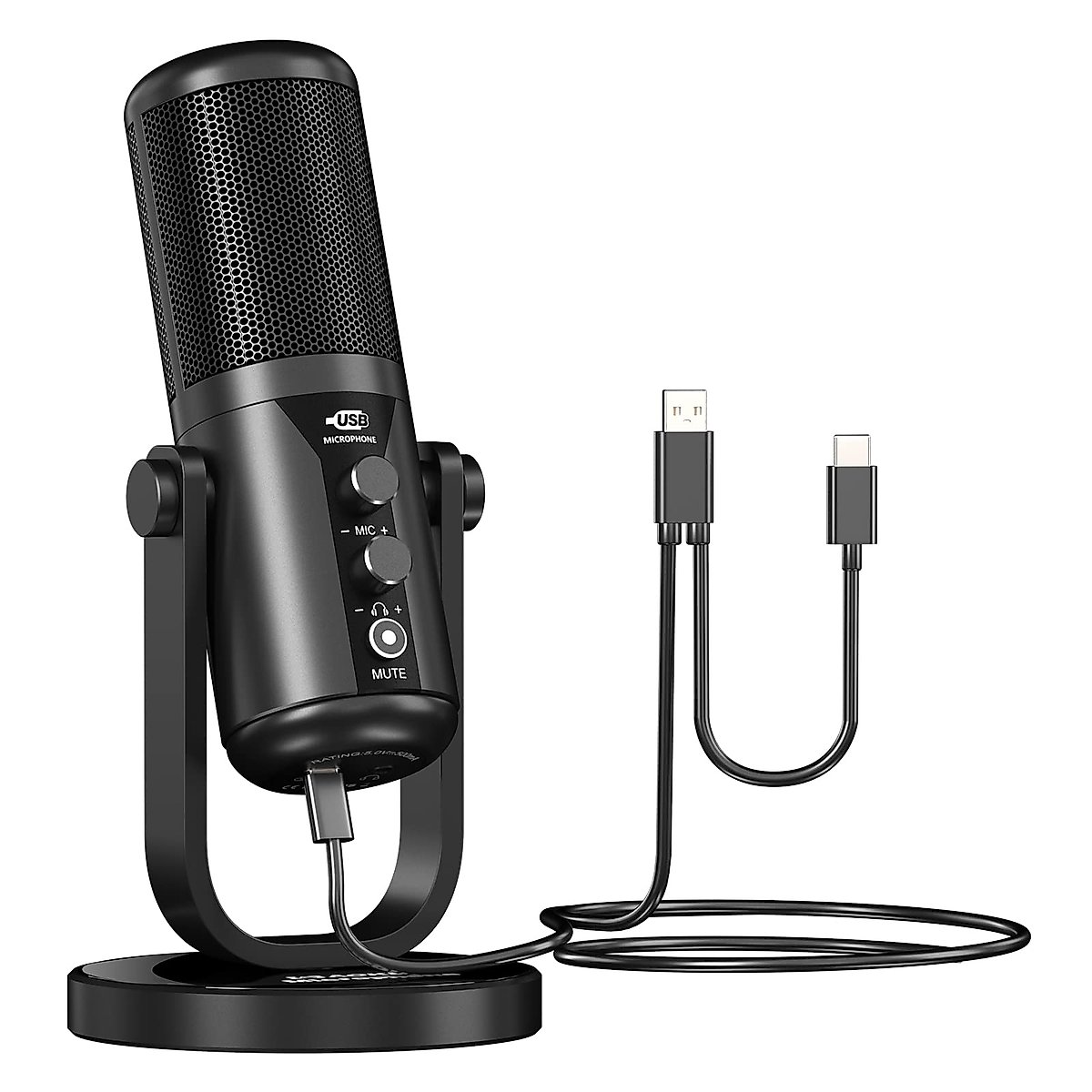 Aokeo USB Microphone, Condenser Podcast Microphone for Computer. Suitable for Recording, Gaming, Desktop, Windows, Mac, YouTube, Streaming, Discord