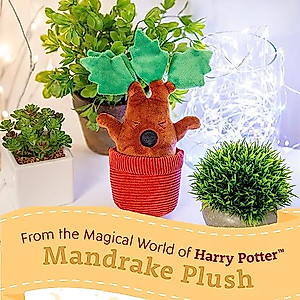 KIDS PREFERRED Harry Potter Mandrake Plush Stuffed Animal with Embroidered Details and Crinkle Leaves for Babies, Toddlers, and Kids 10 inches