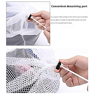 Debaoniu Mesh Laundry Bag - With Drawstring,19.6×27.5 inch Large Laundry Bra Underwear Products Laundry Bags Baskets Mesh Bag Household Cleaning Tools Accessories Laundry Wash Care (Coarse Mesh-2PCS)