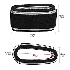 HIFROM 11013-2110 Air Filter Fuel Filter Clamps Replacement for Kawasaki FC400V FC420V 14 HP 4-Cycle Engine John Deere M97211 M74285 LX172 LX176 GT242 170 175 240 245 Lawn Mower (1 Set)