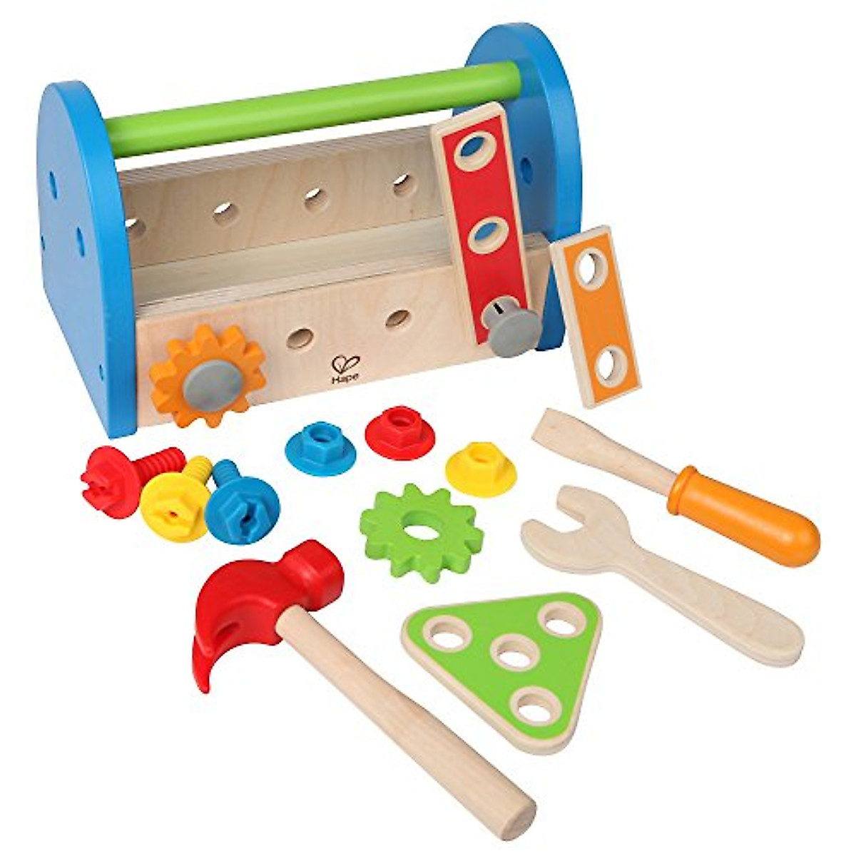 Hape Fix It Kid's Wooden Tool Box and Accessory Play Set