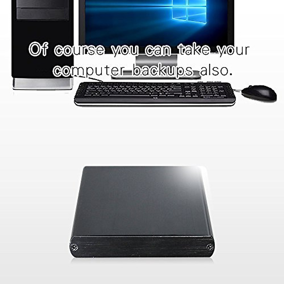 Marshal Portable 2TB External Hard Drive Portable HDD Aluminum Body MAL22000H2EX3-MK (renewed)