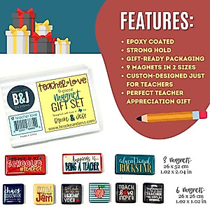 Cute Magnet Gift Sets for Teachers Women - Refrigerator Magnets - Great gifts for Teacher, Teaching Assistant, Aide for Teacher Appreciation Week, Birthday Present