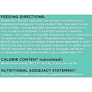 Rachael Ray Nutrish Smoochies Brushes Natural Long Lasting Dog Dental Chews, Apple & Mint, Large Size, 37 Treats, Grain Free