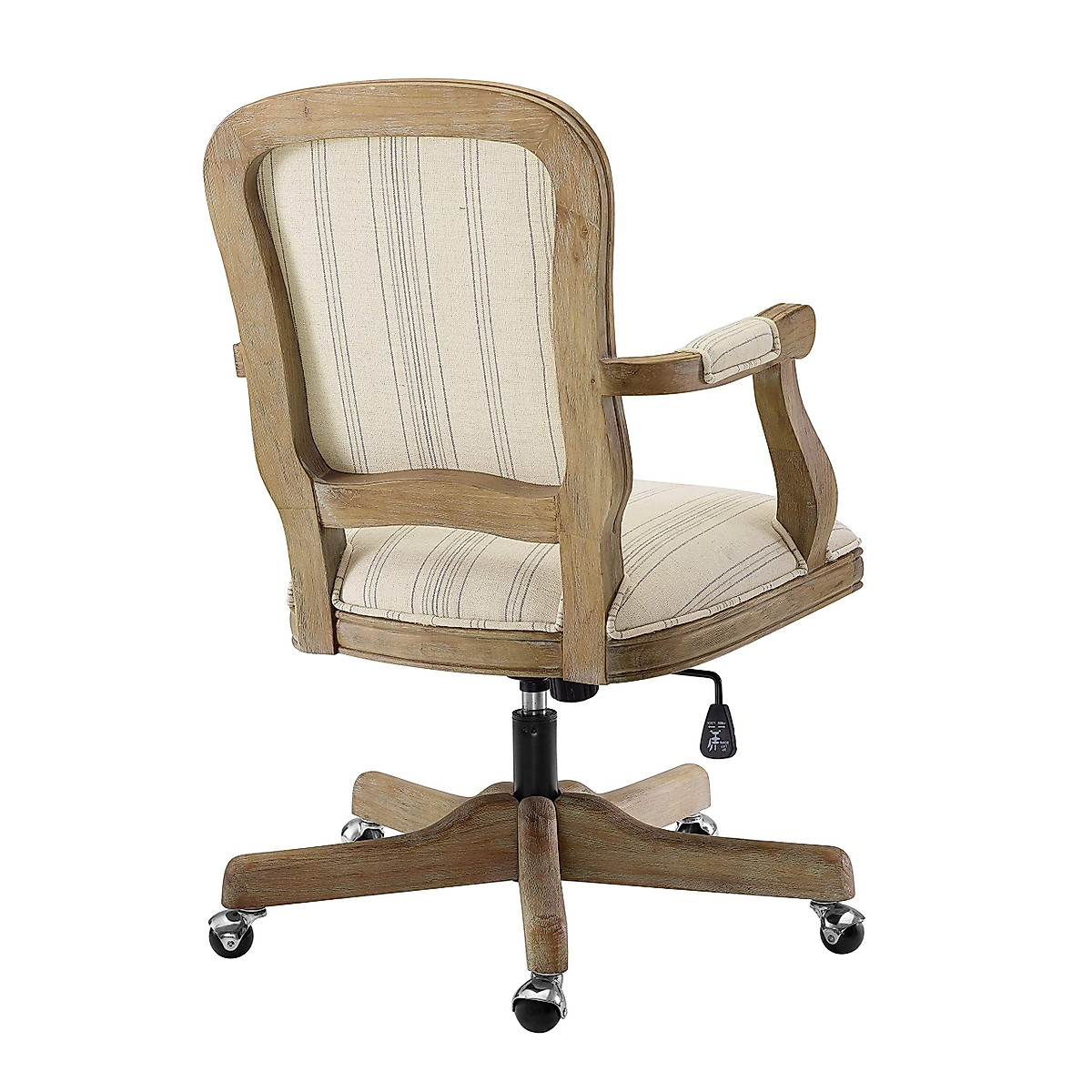 Linon Home Décor Harris Stripes Office Chair, White