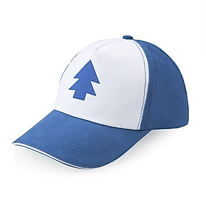 EIKOU Gravity Falls Hat Adjustable Dipper's Hat Blue Dipper Hat Baseball Cap(Come with The Necklace)