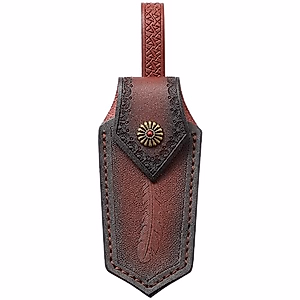 PTILSERY Leather Sheath Foldable Knife Pouches Foldable Knife Holsters Foldable Knife Sheath for Camping Outdoor Activity