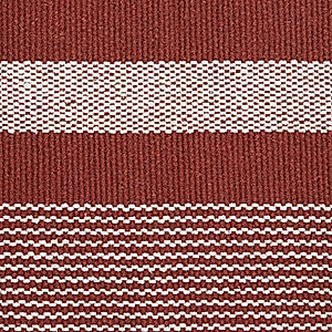 DII Woven Rag Rug Collection Recycled Yarn Cabana Stripe, 2x3', Cinnamon