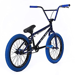 Elite BMX 18", 20" & 26" Model Freestyle Bike - 3 Piece Crank (20", Blue Demon)