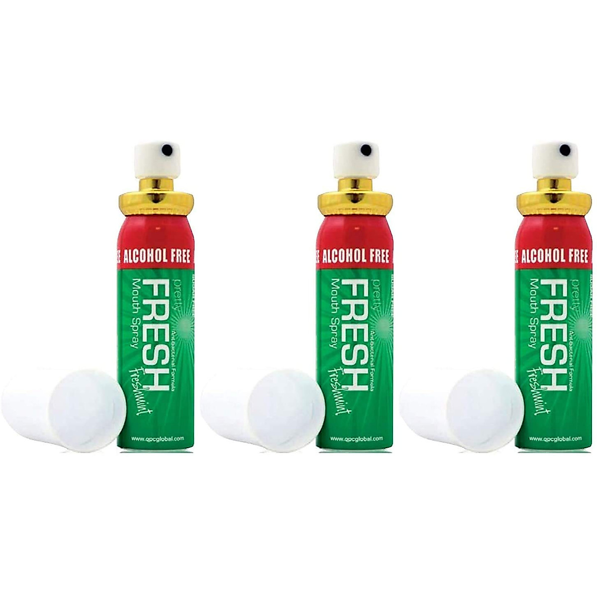 3 Pack of Pretty Fresh Instant Breath Freshener Mouth Spray Fresh Mint,Fights Bad Breath.