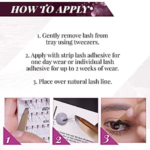 Ardell False Eyelashes Double Up Individuals Knot-Free Short Black 4 Pack