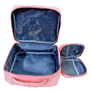paerma Empty First Aid Bags Travel Medical Supplies Insulated Medicine Bag Convenient Safety Kit Suit for Family Outdoors Hiking Camping Car Office Workplace,Pink