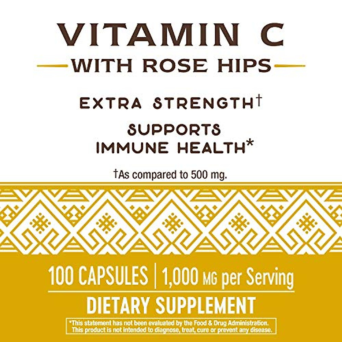 Nature's Way Vitamin C with Rose Hips Extra Strength; 1000 mg per Serving