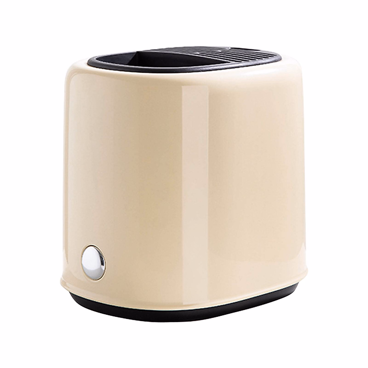 2 in 1 Kitchen Utensil Holder, Divided Spatula Holder Utensil Crock, Tableware Spoon Forks Storage Box, Plastic Kitchen Utensil Holder Cultery Drainer Caddy for Dinner Home Kitchen(Beige)