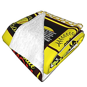 Feim-AO Fleece Throw Blanket for Couch Softball Player Mom Flannel Plush Blanket Soft Warm Cozy Sherpa Blankets Lightweight Velvet Fuzzy Bed Blankets for Sofa 80"X60"