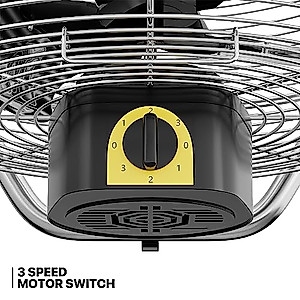 mollie 14 Inch High Velocity Fan Heavy Duty Metal Garage Floor Fan with 3 Speed Adjustable Tilt Portable Quiet Air Circulator for Home Bedroom Commercial Use 1243 CFM