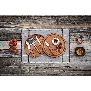 TOSCANA - a Picnic Time brand Circo Cheese Board and Knife Set - Charcuterie Board Set - Wood Cutting Board, (Acacia Wood)