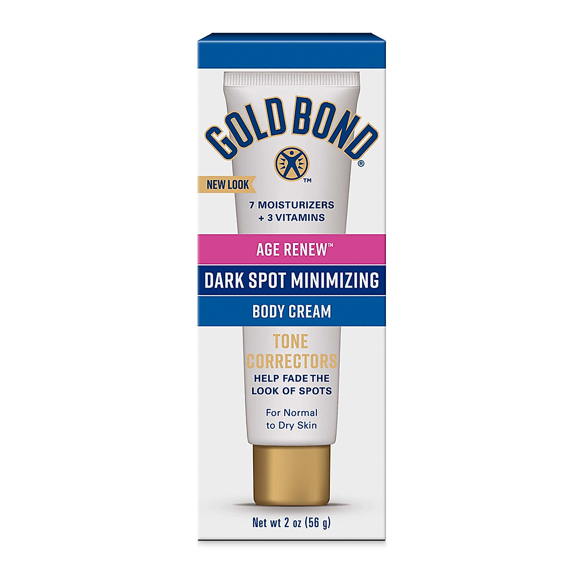 Gold Bond Age Renew Dark Spot Minimizing Age Renew Body Cream, 2 oz., With No Bleaching Agents