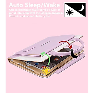 JGHYYZD Cute Case for iPad 9th Generation 2021 / iPad 8th 7th Gen/iPad 10.2 Inch, Slim Handbag Leather Protective Cover with Stand Hand Strap Pocket for Girls Woman Kids for iPad 9 8 7,Pink