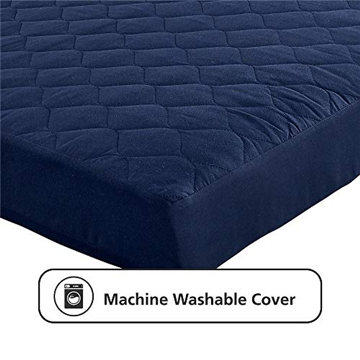 DHP Dana 6 Inch Quilted Twin Mattress with Removable Cover and Thermobonded Polyester Fill, Blue