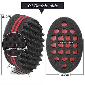 5 Pcs Curl Brush Set - Magic Twist Brush, Sponge Hair Pick for Men and Women (Blend)