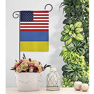 Ukrainian Flag Ukraine US Friendship Garden Ucrania Home Decor Indoor Tapestry World Country - Outdoor Decorations House Banner Wall Hanging Small Yard Stand With Ukrainian Gifts Made In USA