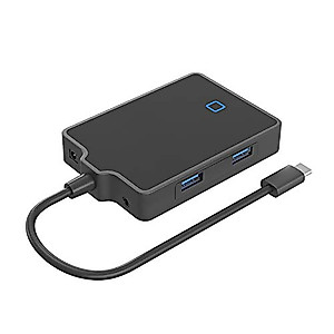 Imedia IMD-UTC398 Type C to HUB & HDMI, VGA & Audio, Black, Size: Approx. 3.7 x 2.3 x 0.6 inches (94 x 63.7 x 15.9 mm), Approx. 2.5 oz (65.8 g)