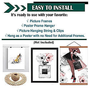 Lodintech Fashion Canvas Wall Art Girls Bedroom Wall Decor Pink Flower Perfume Unframed Art Prints Fashion Posters Living Room Women Office Decorations Makeup Brush High Heels Paintings,8x12'' 4PCS