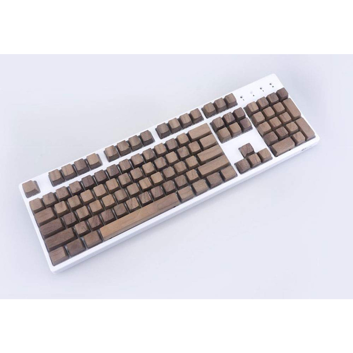 HFSECURITY GH60 Full Set Solid Wood Keycaps Customized Handmade Keycaps for Cherry Mx Switch Mechanical Gaming Keyboard Use Wood Keycaps (104fullkeycaps)