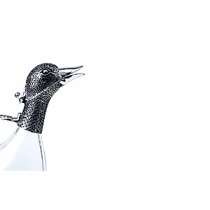 Rigeli Regent Silverplated Duck Decanter 25.3 oz, 750ml Red Wine Carafe, Wine Gift, Wine Accessories Decanter for Wine, Men/Women's Good Gift on Special Day