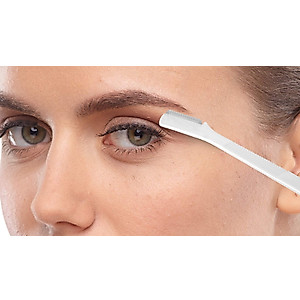 Seki Japan Eyebrow Beauty Trimmer, Women's Facial Razor, Disposable Facial Hair Removal Groomer, with Safety Cover 3 Pieces