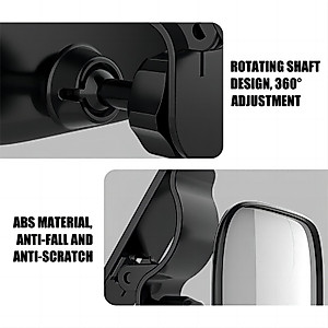 Car Interior Rearview Baby Mirror - Wide Angle Convex Clip-on Mirror Adjustable for Viewing Rear Passengers