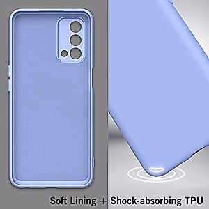 Foluu for OnePlus Nord N200 5G Case, Liquid Silicone Gel Rubber Bumper Case with Soft Microfiber Lining Cushion Slim Hard Shell Shockproof Protective Cover for OnePlus Nord N200 5G 2021 (Purple)