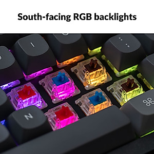 Keychron Q6 Wired Custom Mechanical Keyboard, QMK/VIA Programmable Macro, Full-Size Aluminum RGB Backlit, Double Gasket Hot-Swappable Gateron G Pro Brown Switch Compatible with Mac Windows Linux-Grey