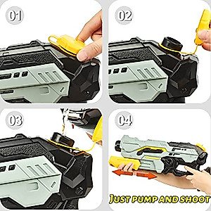 KULARIWORLD Large Water Gun for Kids 1500CC High Power Squirt Guns Super Blaster Pool Water Pistol Summer Outdoor Play Beach Toy for Children Ages 4-12 Boys Girls (Gray)