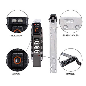 2.5" SAS SATA Hard Drive Tray Caddy 4Pack, Compatible with Dell G176J PowerEdge R610 T610 R620 R710 T710 R720 R815 R820