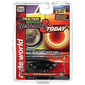 Auto World Xtraction 2018 Mustang GT (Highland Green) HO Scale Slot Car