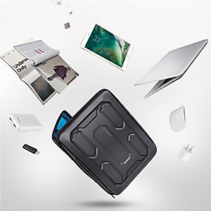 DOMISO 14 inch Laptop Sleeve Shoulder Bag Shockproof Waterproof Computer Bag EVA Protective Carrying Case Handbag for 14" ThinkPad E480/Yoga 920/13.5" Microsoft Surface Book/HP Pavilion 14 Stream 14