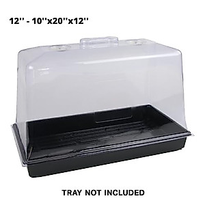 AGROVISTA High Standard Dome - Propagation, 2", 7", 8", 12", 10''x20', Clear Plastic Tall Domes, Perfect Environment for Your Cuttings and Seedlings (2'' - 10''x20''x2'')