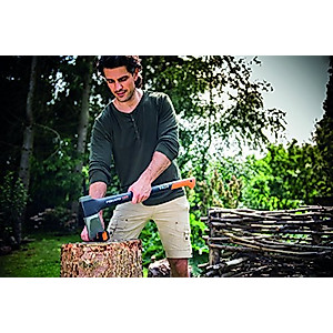 Fiskars XSharp Axe and Knife Sharpener, Ceramic sharpening stone/Fiberglass reinforced plastic case, Black/Orange, 1000601