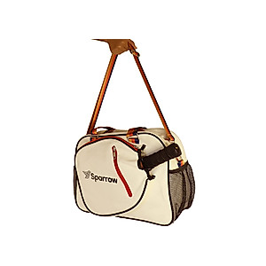 Sparrow Sports & Accessories Pickleball Bag - Sports Bag For Gear, Gym Essentials - Adjustable Strap, Mesh Pockets, Pickleball Paddle Compartment With Cover - Stylish Retro Look - 20x8x12" (3 Stripes)