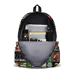 Rovozar Football Backpack 17 Inch Sport Laptop Backpack For Adult Men Large Football Bags for Travel Hiking Camping Daypack