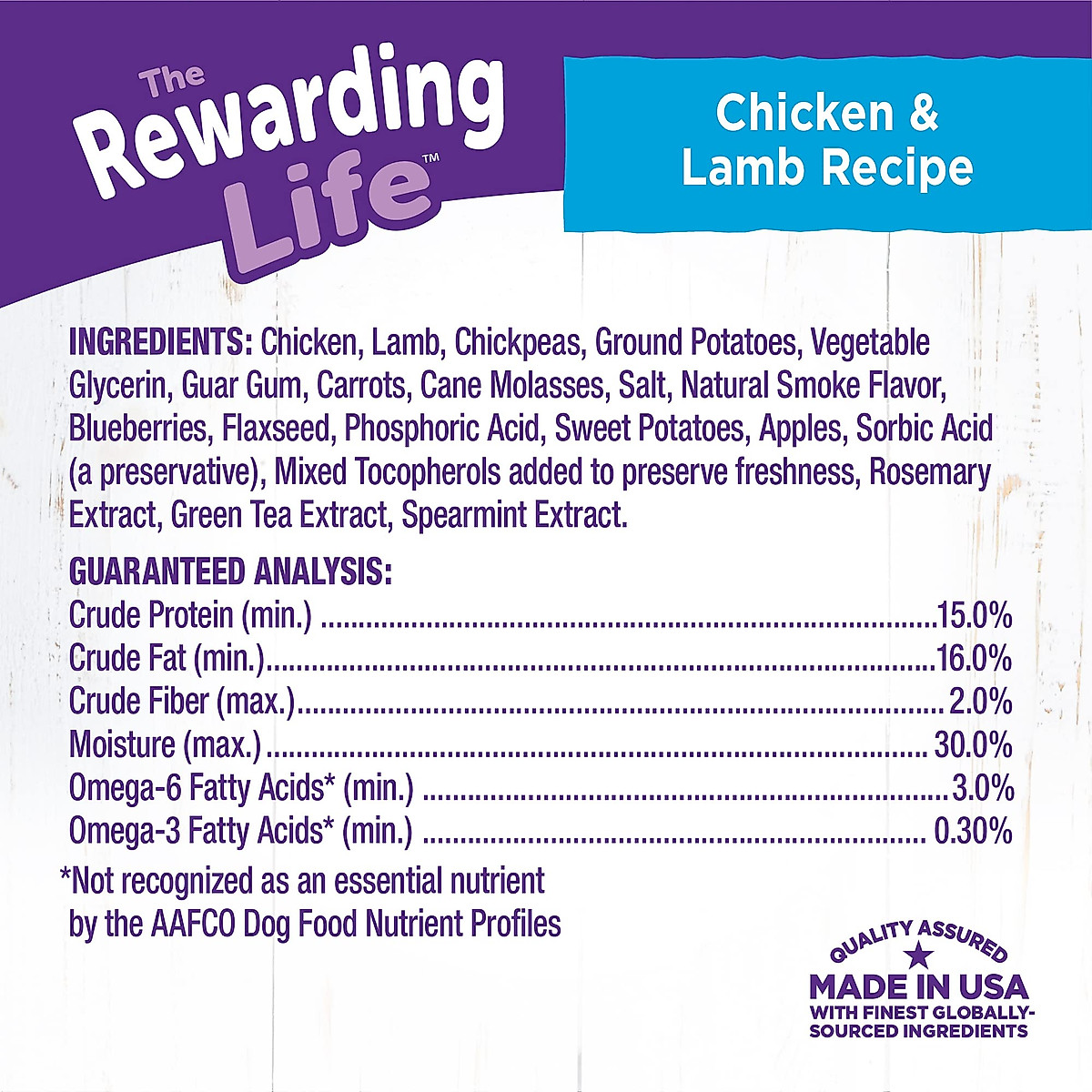 Wellness Rewarding Life Grain-Free Soft Dog Treats, Made in USA with Healthy Ingredients, Ideal for Training (Chicken & Lamb Recipe, 6-Ounce Bag)