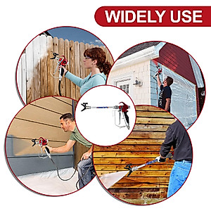 DUSICHIN Airless Paint Primer Spray Gun High Pressure 3600 PSI Reversible 517 Nozzle Tip Guard Swivel Joint with 10 inches Extension Pole for Titan Graco Airless Paint Sprayers Aftermarket DUS3600