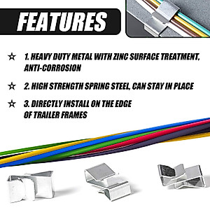 CZC AUTO 25PCS Trailer Frame Wire Clips - Frame Mount Trailer Light Wiring Clips for Boat Trailer