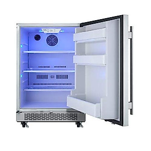 Avallon 5.5 Cu Ft 24" Outdoor Built-In Refrigerator - Right Hinge