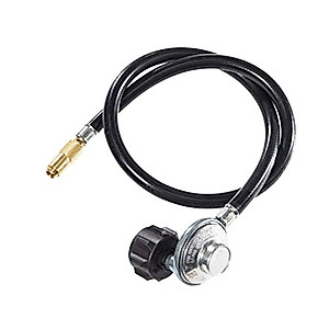 Blackstone Propane Adapter Hose & Regulator for 20 lb Tank, Gas Grill & Griddle - Weather Resistant & Corrosion Resistant - Extends Up To 3 Feet - 5471, Black