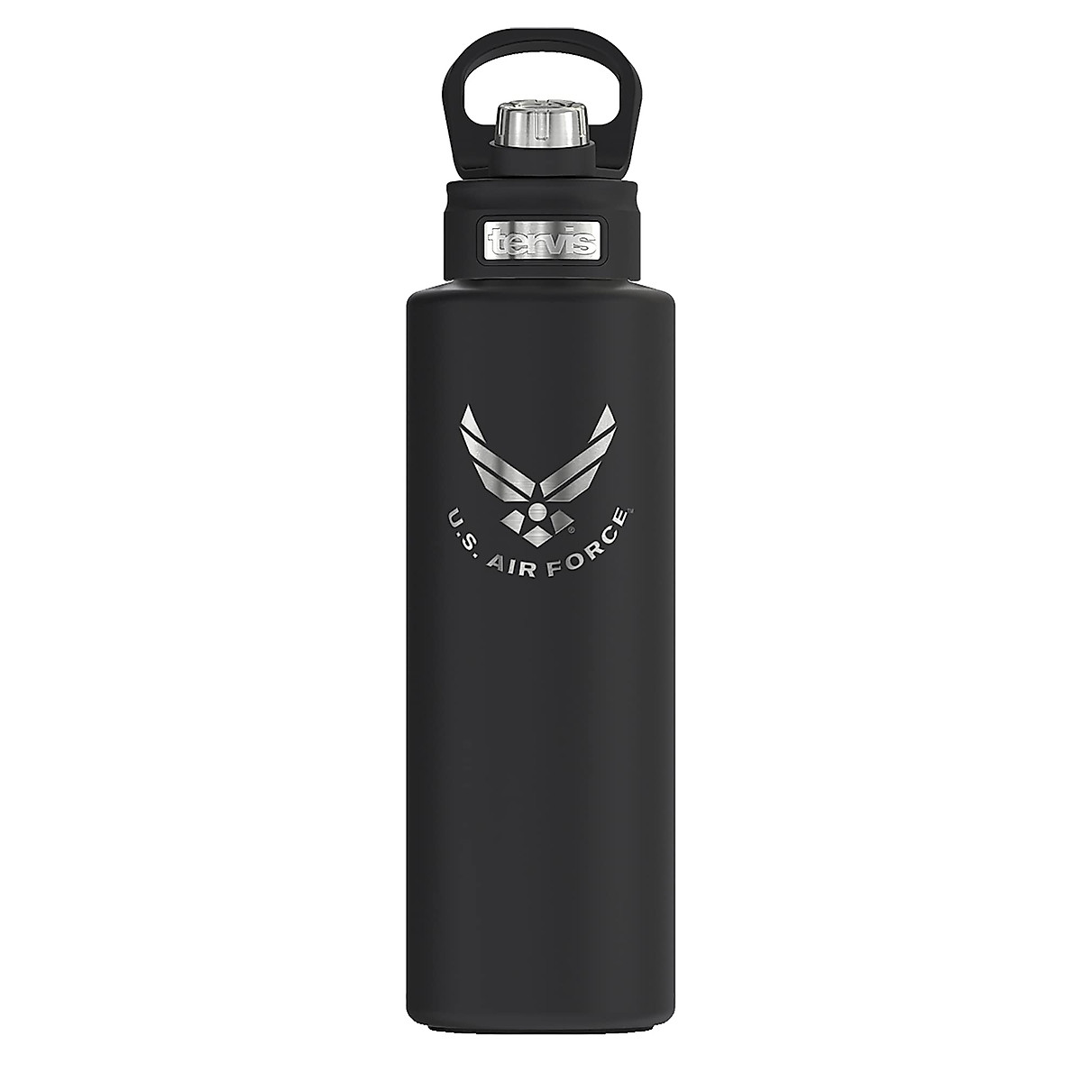 Tervis Air Force Logo Engraved on Onyx Shadow Insulated Tumbler 40oz Wide Mouth Bottle Stainless Steel