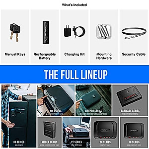 VAULTEK Essential Series Quick Access Handgun Safe with Auto Open Lid and Rechargeable Lithium-ion Battery (VE20) (Compact Safe)